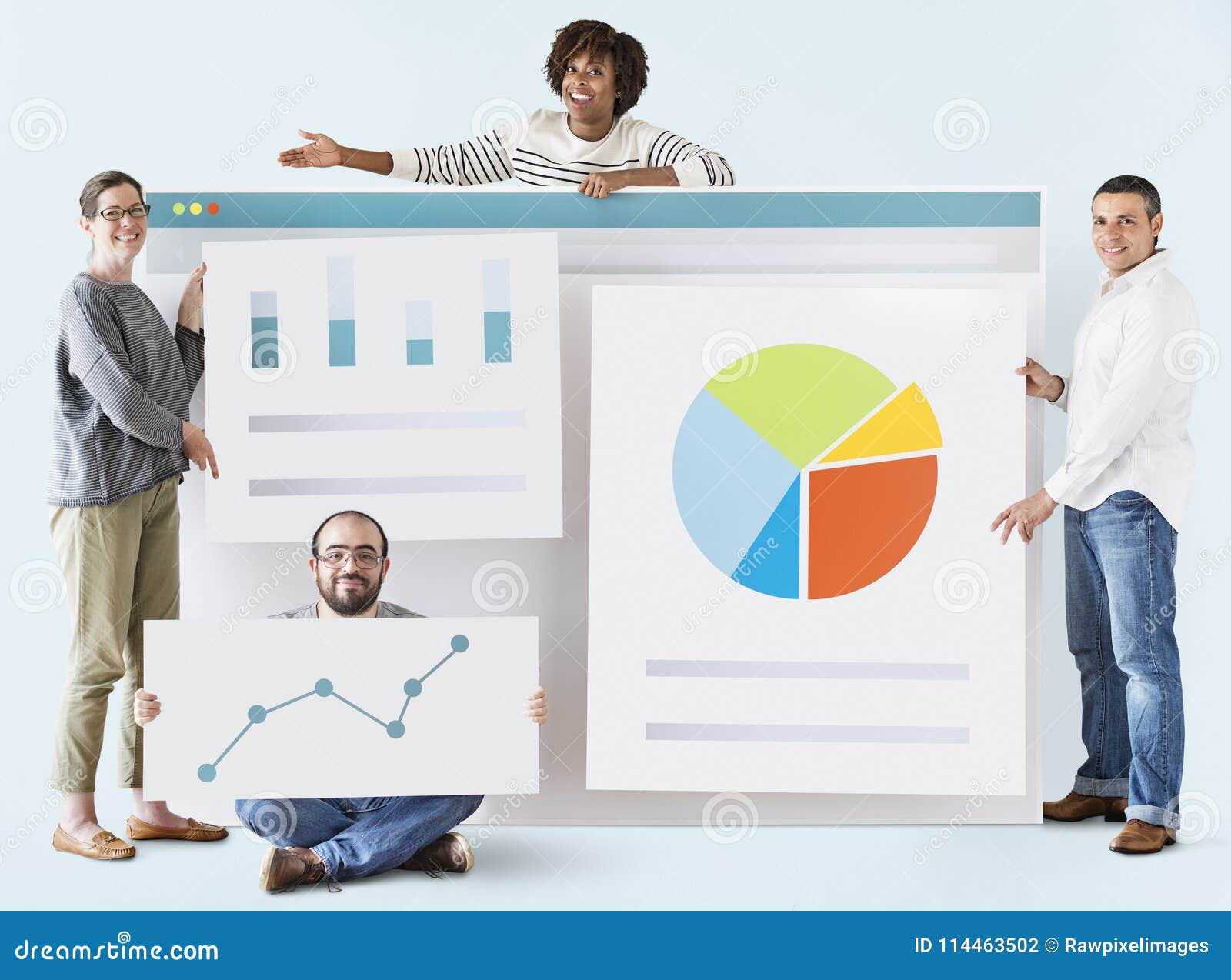 People with Various Statistics and Graphs Stock Photo - Image of data ...