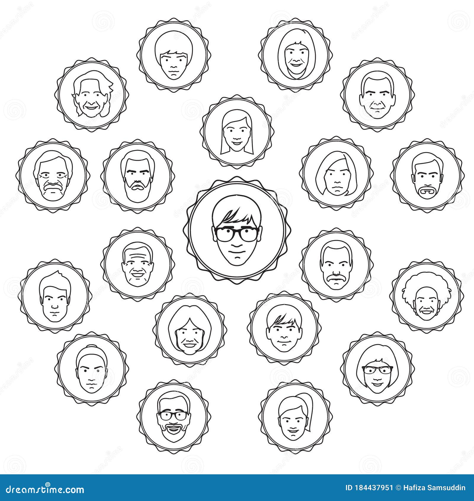 People. Vector Illustration Decorative Background Design Stock Image ...