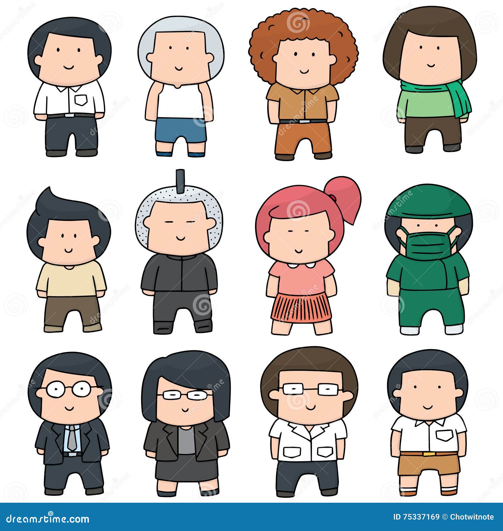 People stock vector. Illustration of artwork, occupation - 75337169