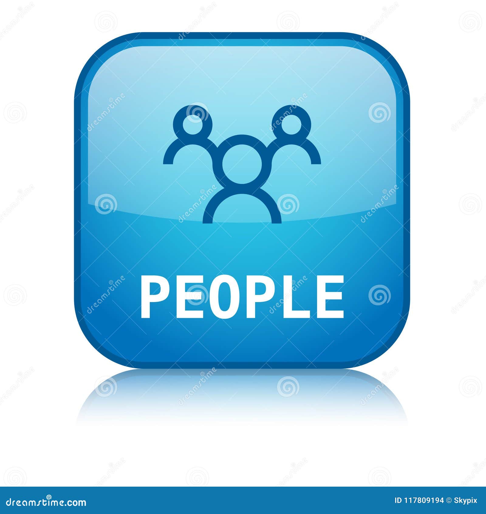PEOPLE Vector Web Button with Icon Stock Vector - Illustration of ...