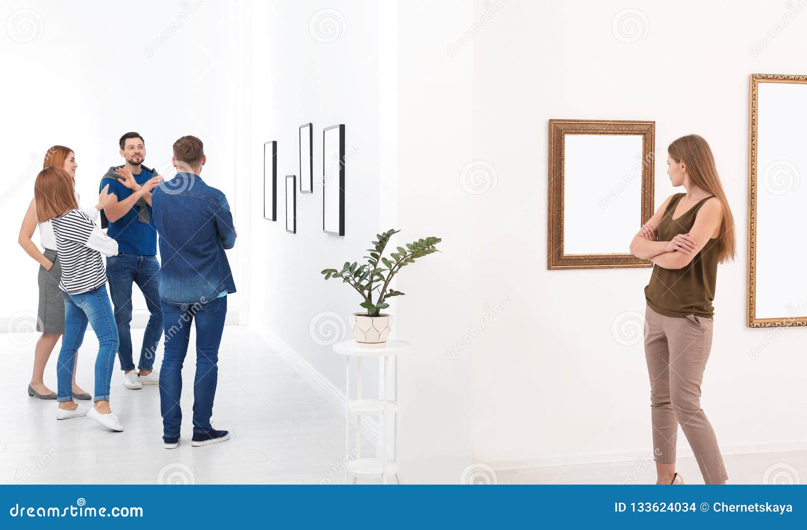 People viewing exposition stock photo. Image of adult - 133624034
