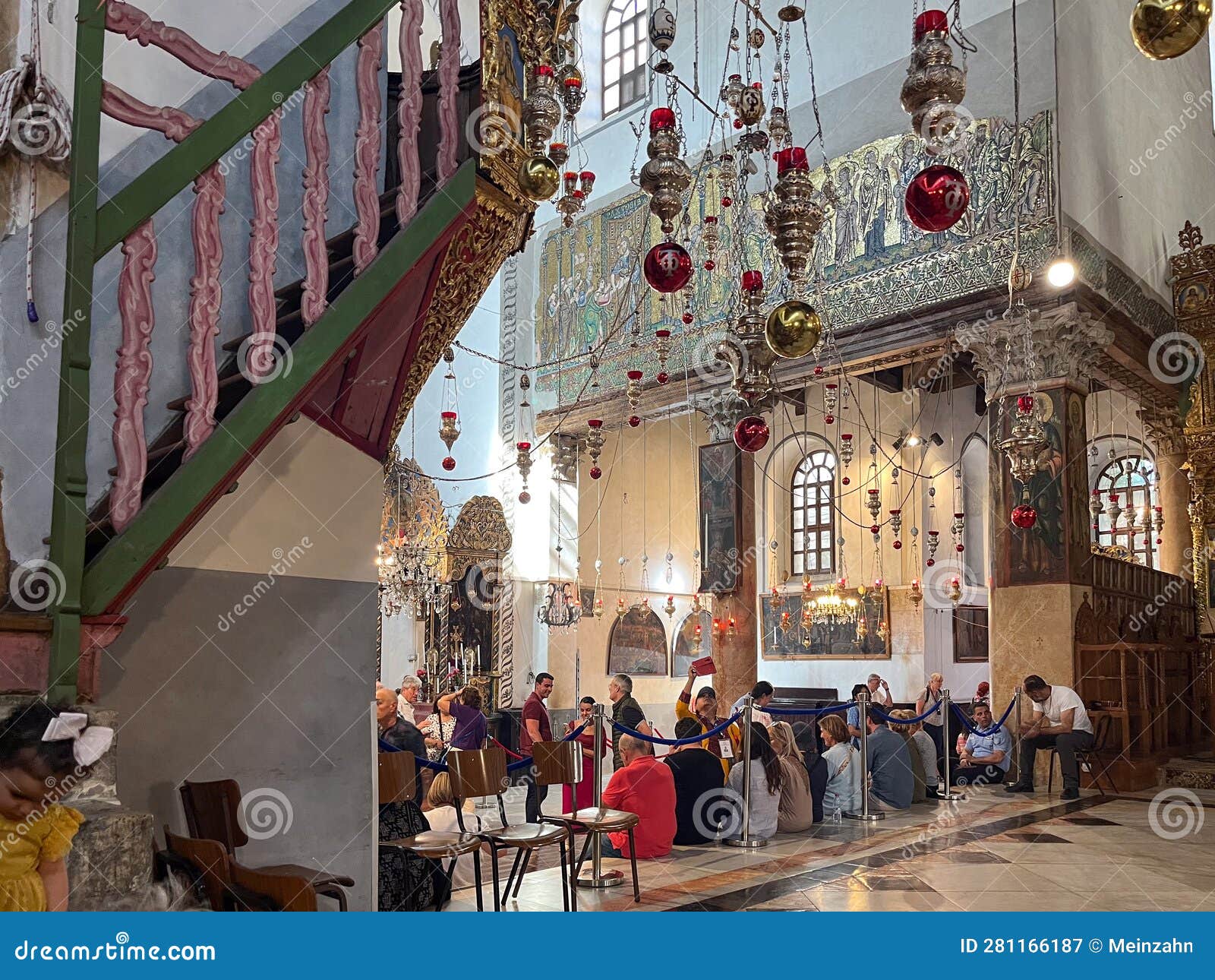 People Visit the Church of the Church of Nativity in Jerusalem ...
