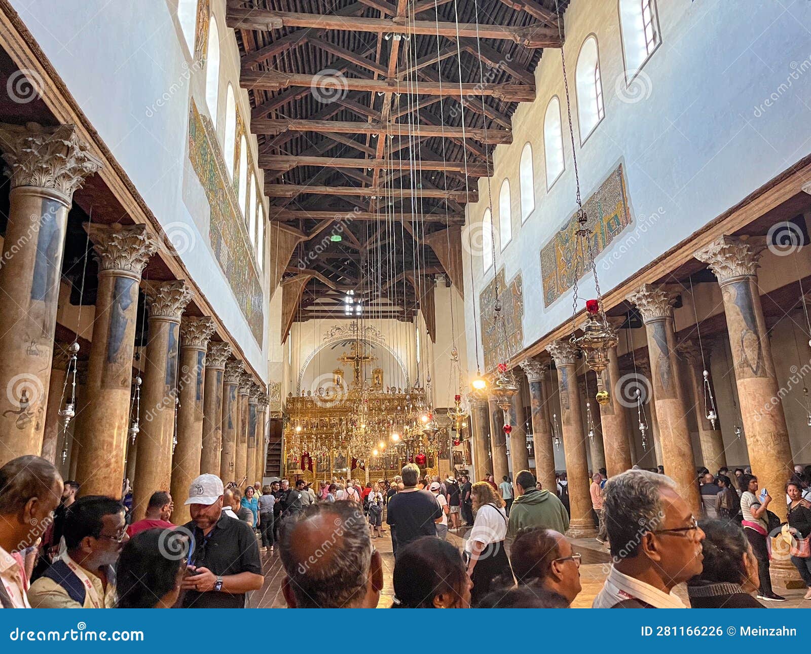 People Visit the Church of the Church of Nativity in Jerusalem ...