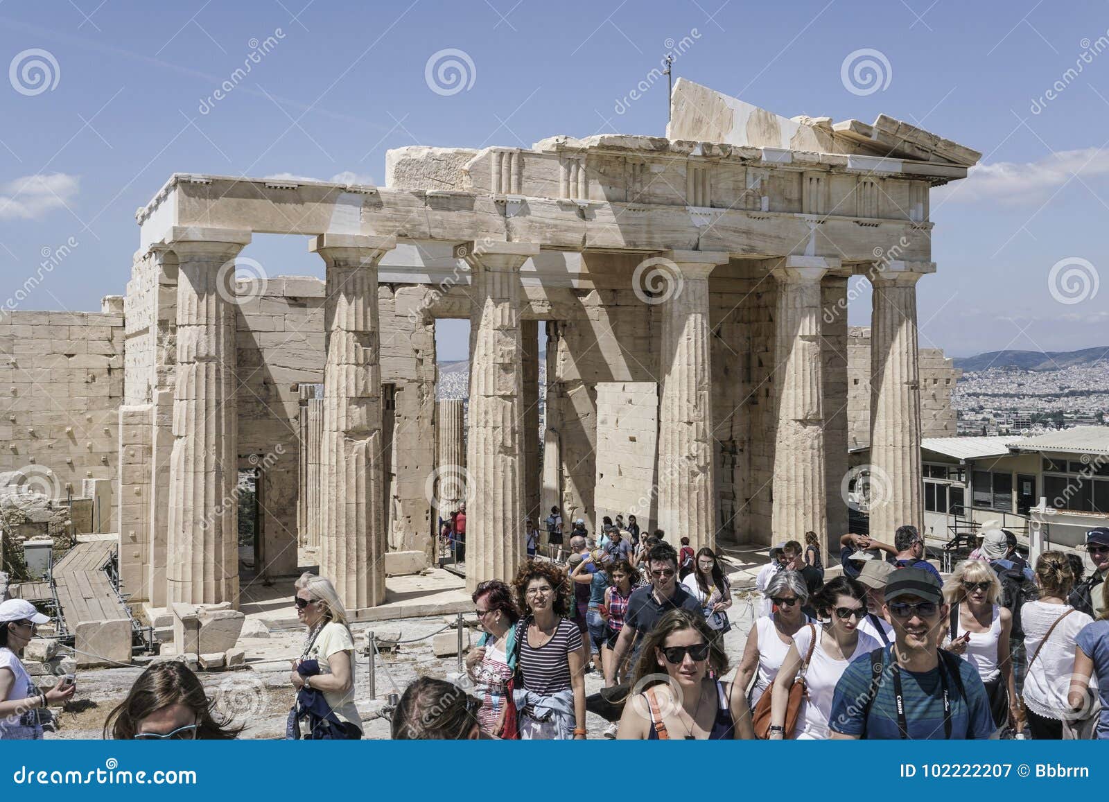 People Visiting the Athenian Acropolis, in Athens, Greece. Editorial ...