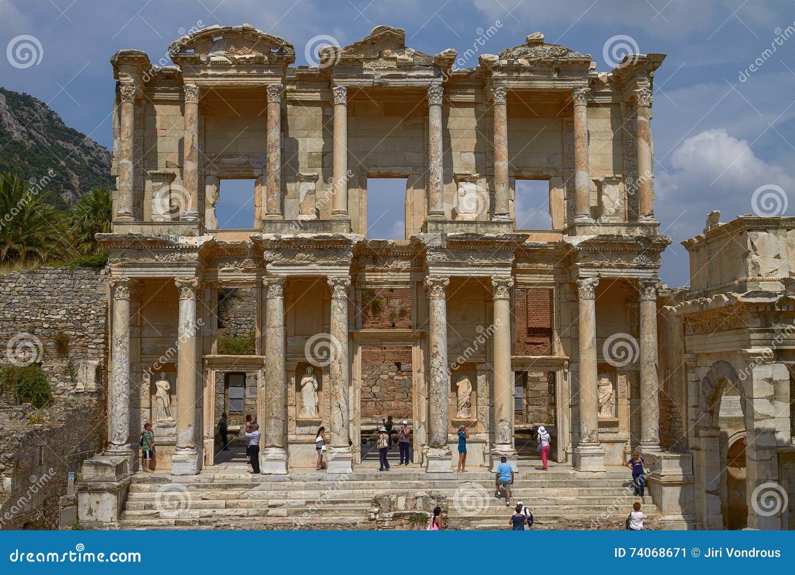 People Visiting and Enjoying Ancient Celsius Library in Ephesus Turkey ...