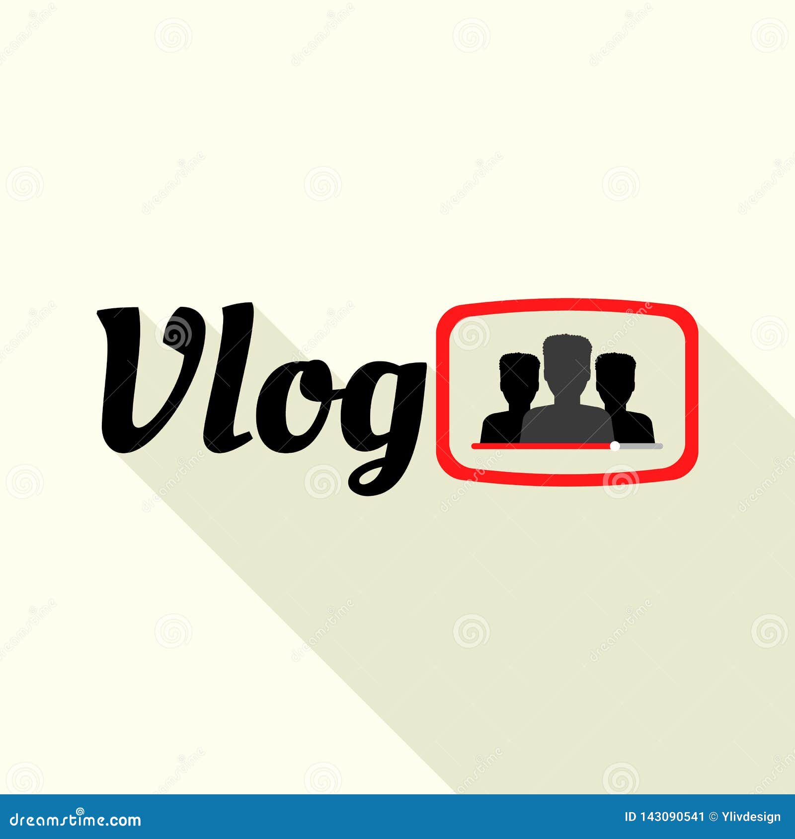 People Vlog Logo, Flat Style Stock Vector - Illustration of computer ...