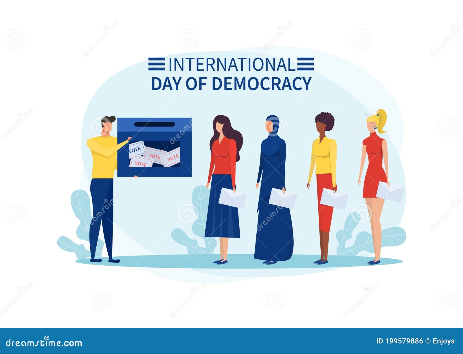 People Vote on International Day of Democracy Stock Vector ...