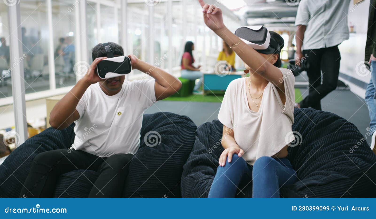 People, Vr Glasses and Tech Startup with Teamwork, Innovation and ...