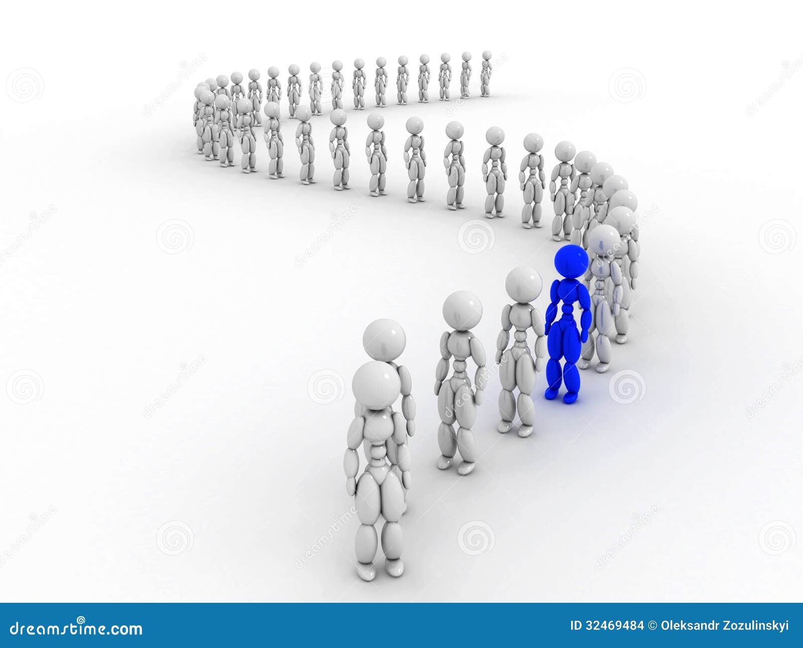 People Wait Stand In Row In Bank, Supermarket Or Atm. People Waiting In ...