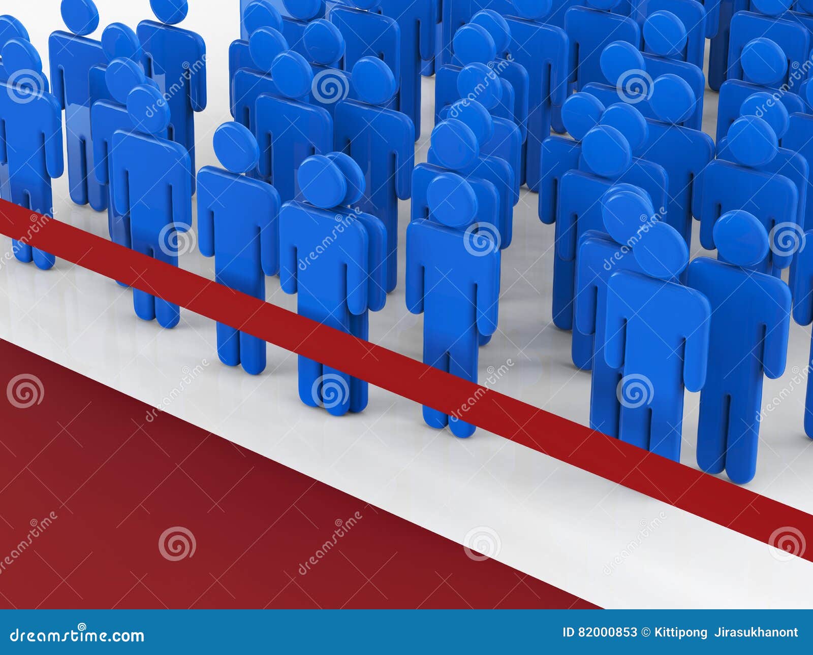 People Waiting Behind the Line Stock Image - Image of delay, flock ...