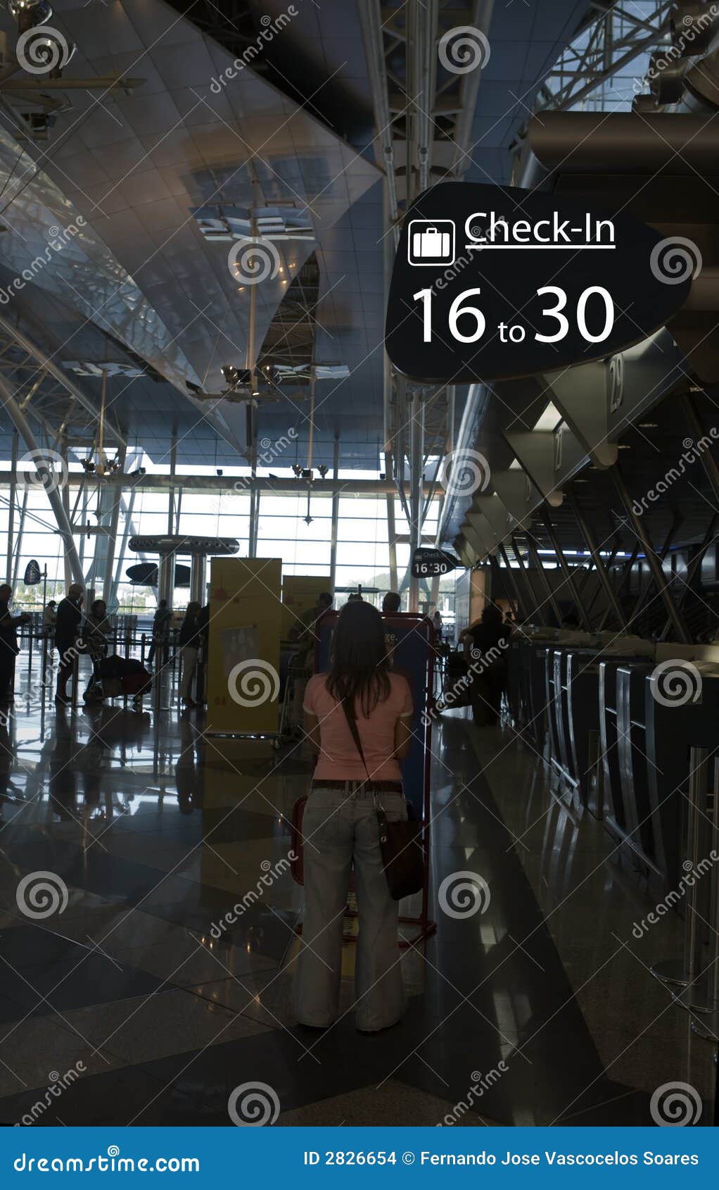 People Waiting for Check-in Stock Photo - Image of line, lock: 2826654