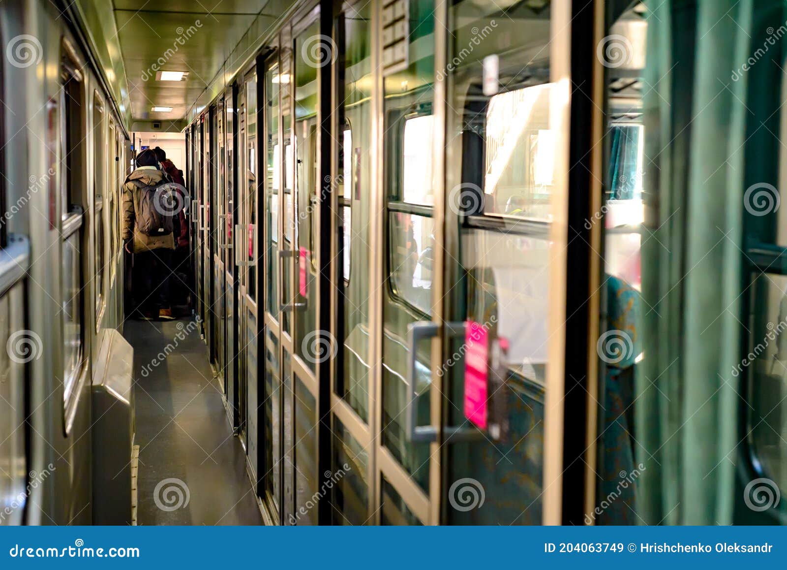 People are Waiting for an Exit on the Platform in the Train Stock Image ...