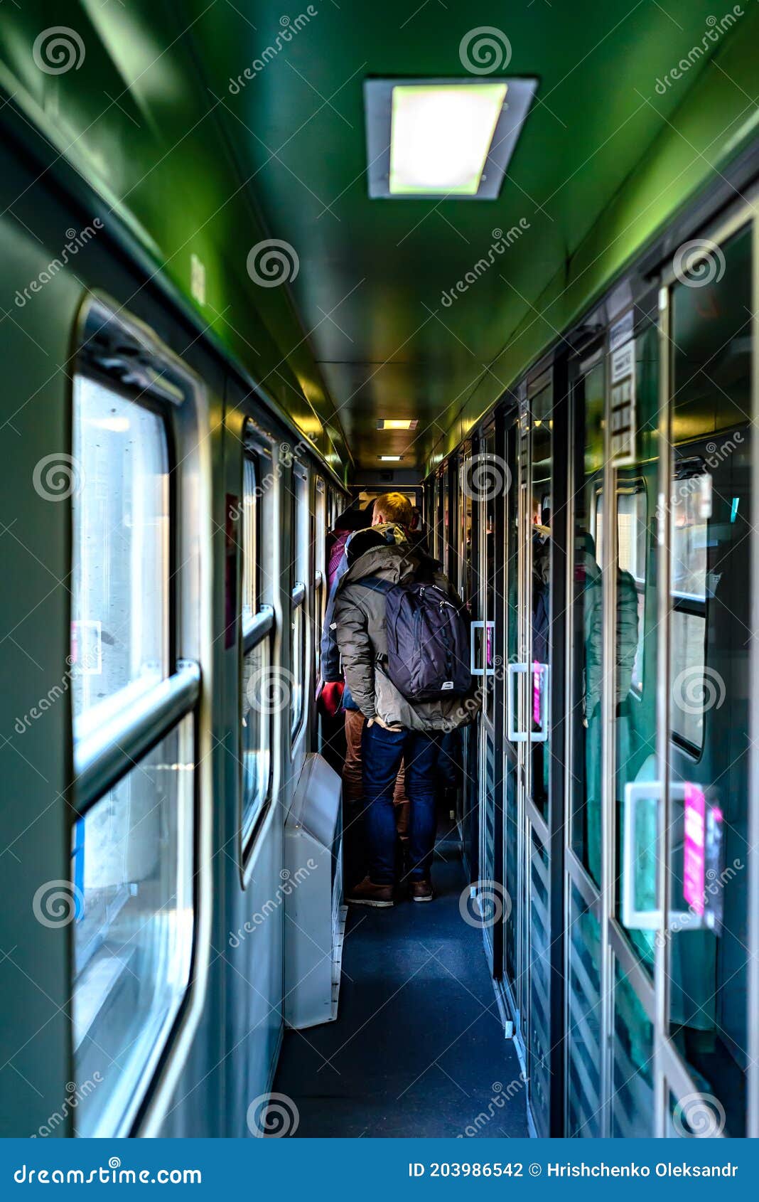 People are Waiting for an Exit on the Platform in the Train Stock Photo ...