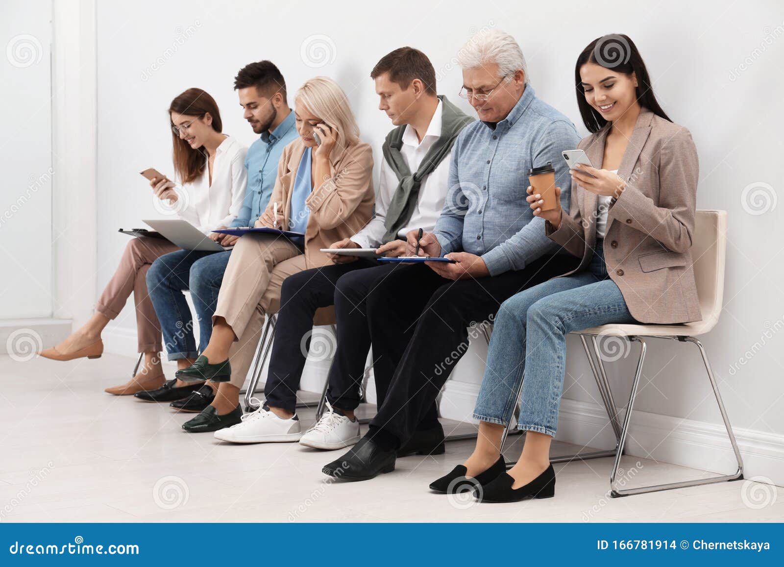 People Waiting for Job Interview Stock Photo - Image of coffee ...