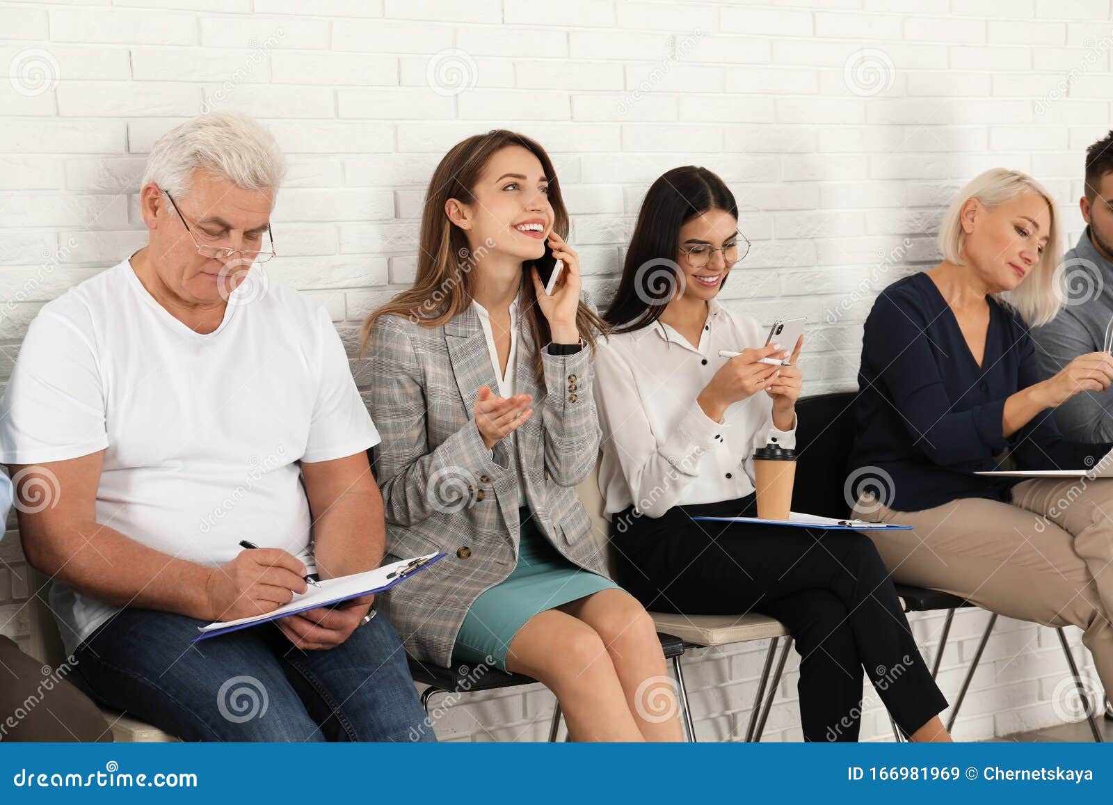 People Waiting for Job Interview Stock Image - Image of group, meeting ...