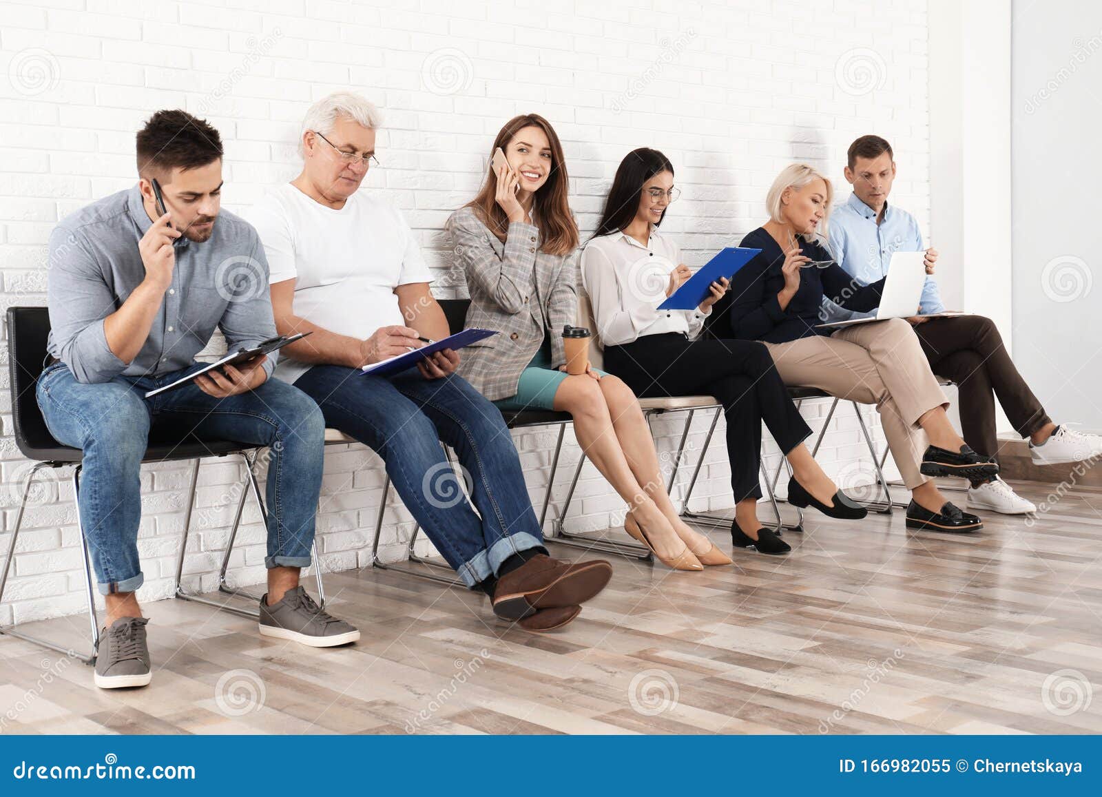 People Waiting for Job Interview Stock Image - Image of clipboard ...