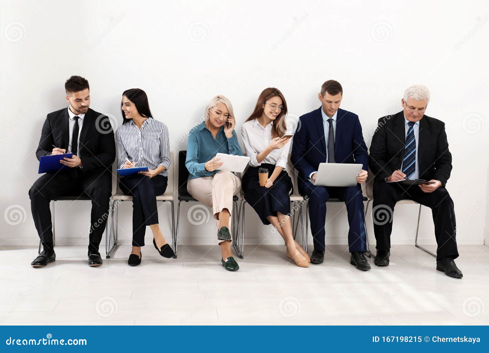 People Waiting for Job Interview Stock Image - Image of human, room ...