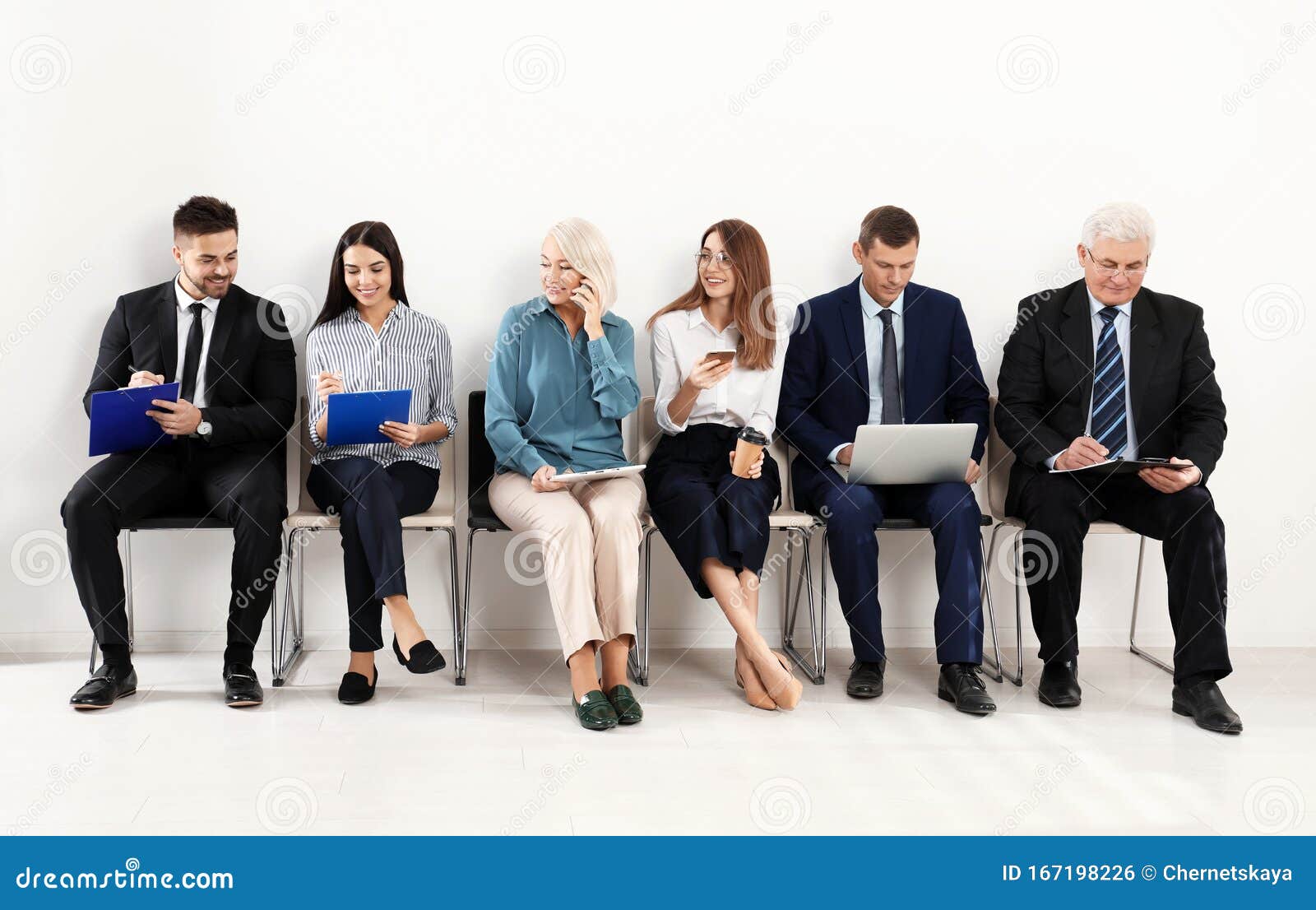 People Waiting for Job Interview Stock Photo - Image of caucasian ...