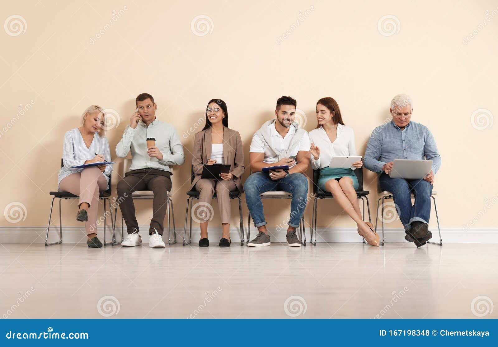 People Waiting for Job Interview Stock Photo - Image of corporate ...