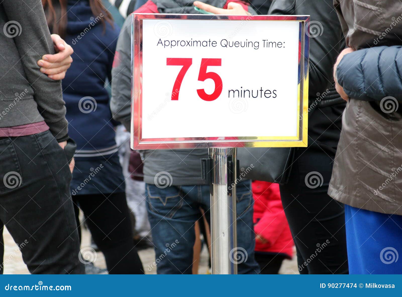 People Waiting in a Long Queue Stock Photo - Image of board, front ...