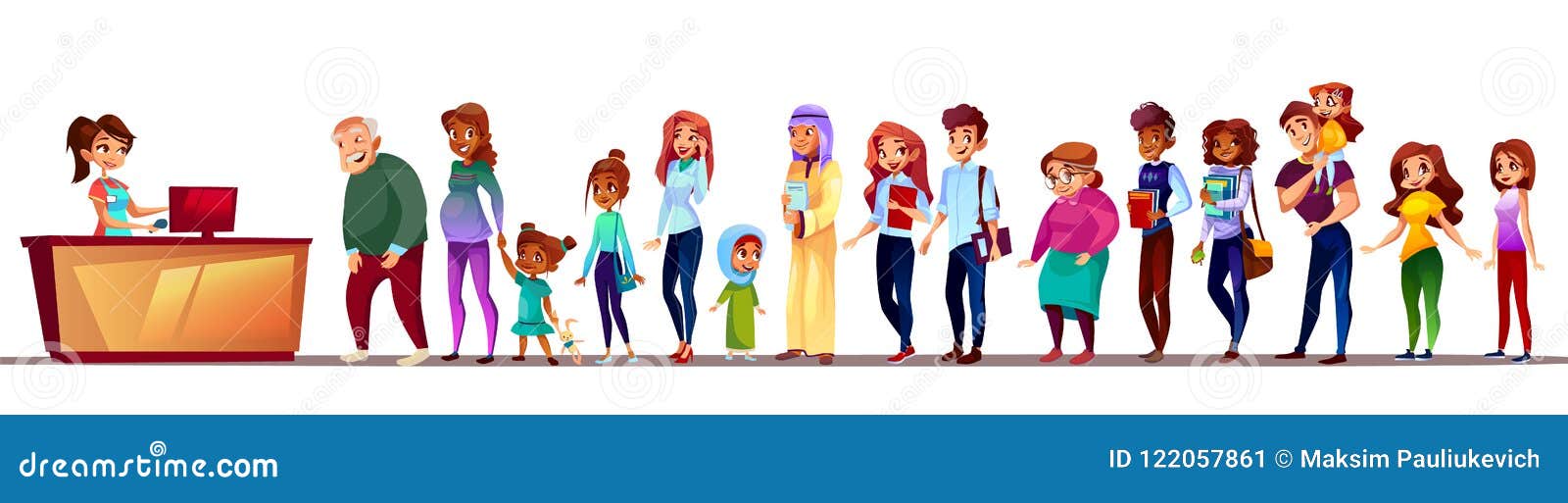 People Waiting in Queue Vector Illustration Stock Vector - Illustration ... People Waiting in Queue Vector Illustration Stock Vector - Illustration ...