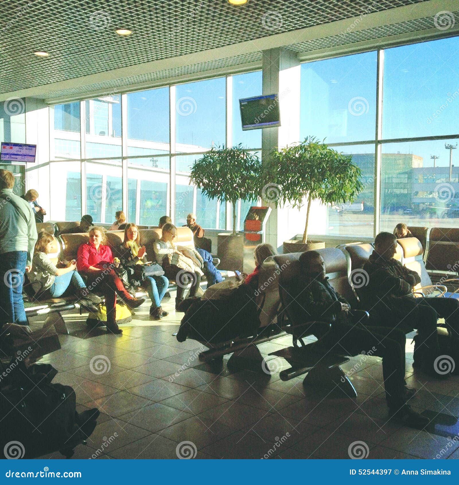 People in Waiting Room in the Airport Editorial Photography - Image of ...