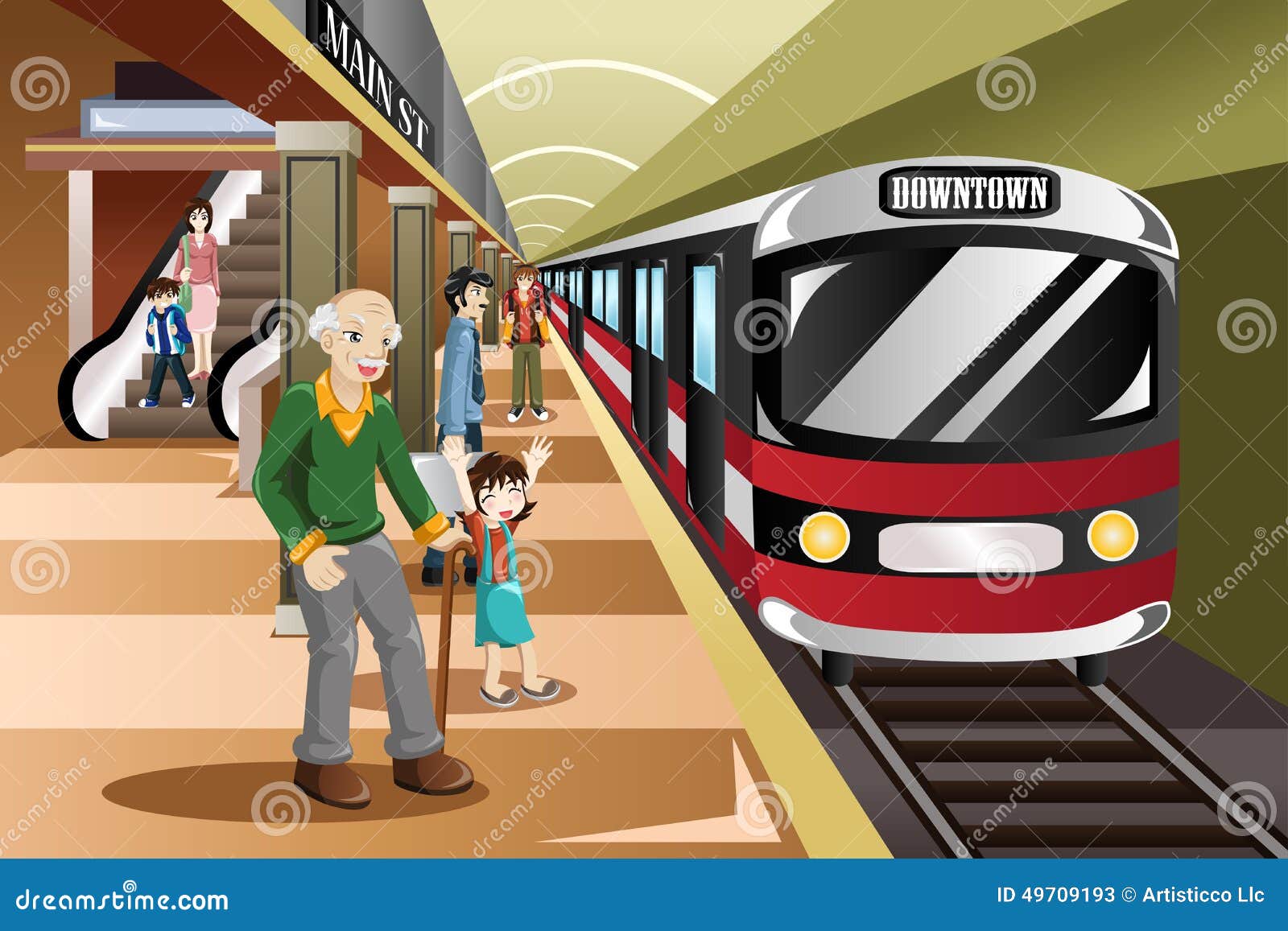 Young Clipart 2 Clipart Station Cartoon Train Station Stock