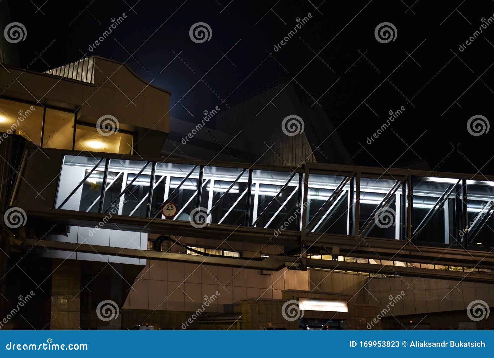 People Walk on the Ramp To the Plane at Night Stock Image - Image of ...