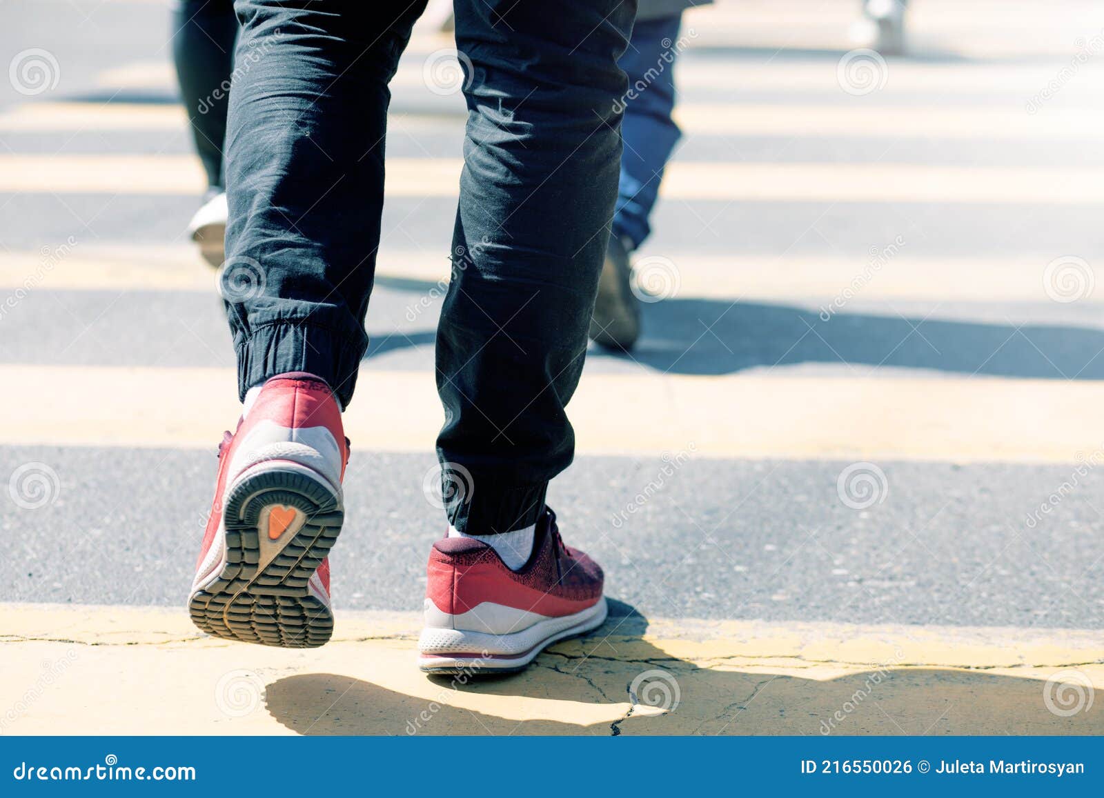 People Walk on the Sidewalk Stock Photo - Image of crowded, lifestyles ...
