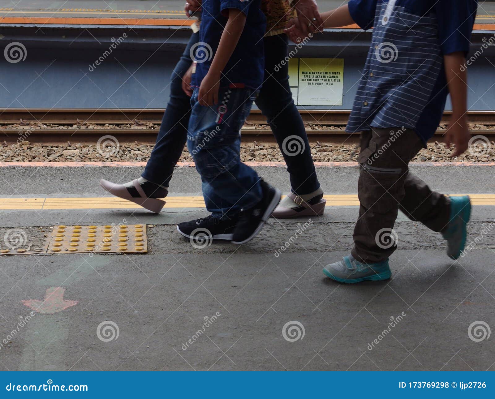 People Walk on Train Station Platform Stock Photo - Image of line ...