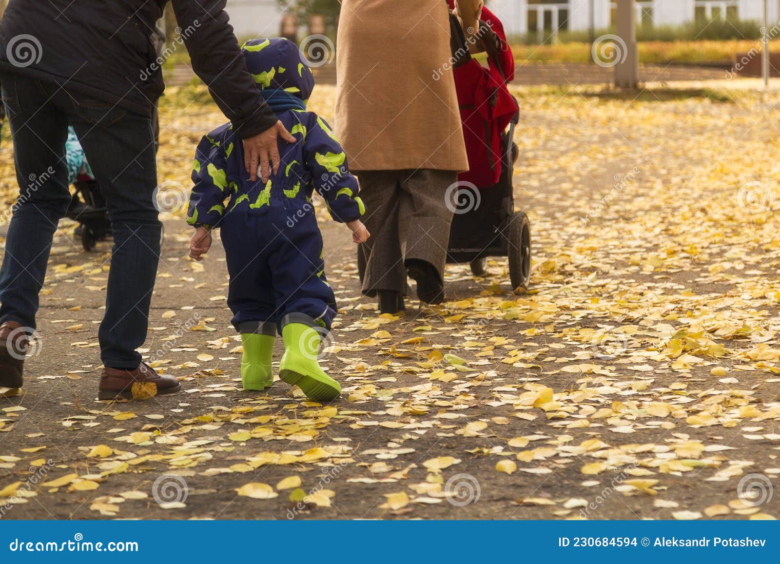 People are Walking Around the Autumn City.a Walk Around the City Stock ...