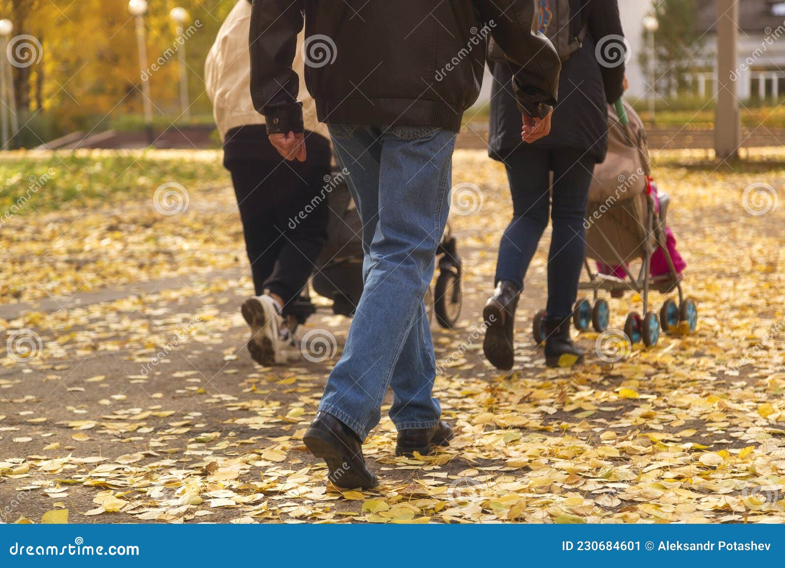 People are Walking Around the Autumn City.a Walk Around the City Stock ...