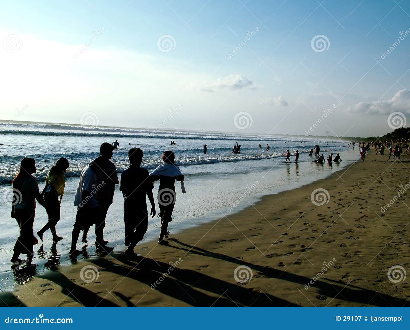 People walking - beach stock image. Image of sparkling, shiny - 29107