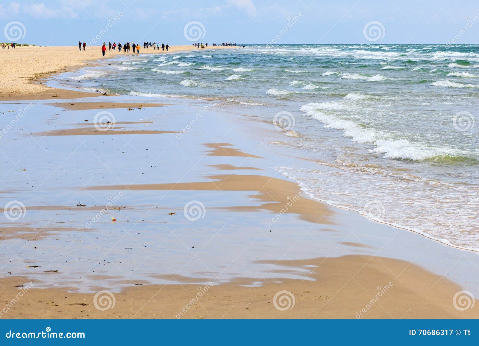 People Walking on the Beach Stock Image - Image of nature, beach: 70686317