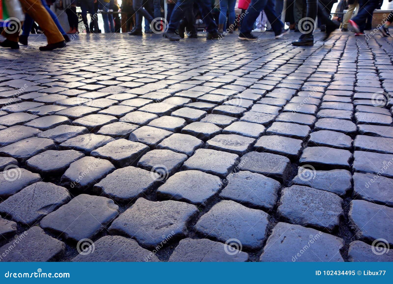 Big Cobbles, Cobblestones On The Ground. Texture Background Stock Photo ...