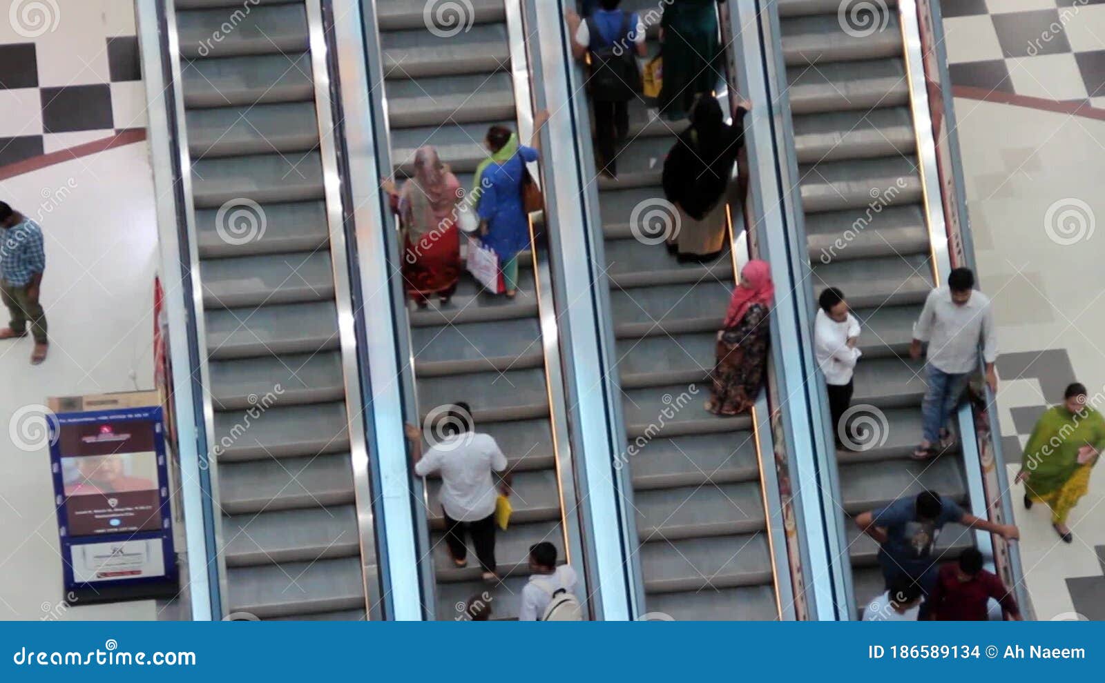 People Walking in Department Store. Crowd of Anonymous People Walking ...