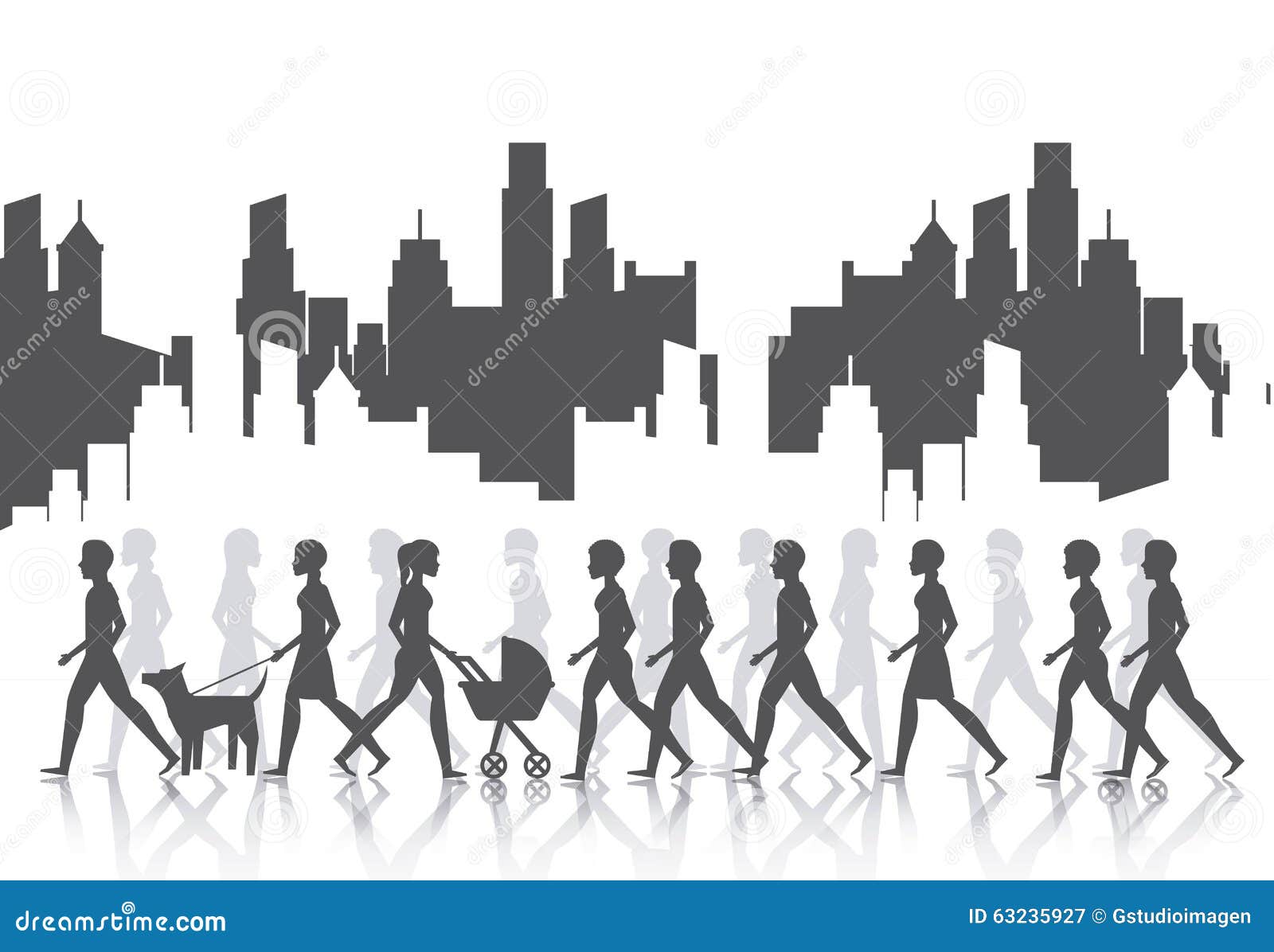 People walking design stock vector. Illustration of girl - 63235927
