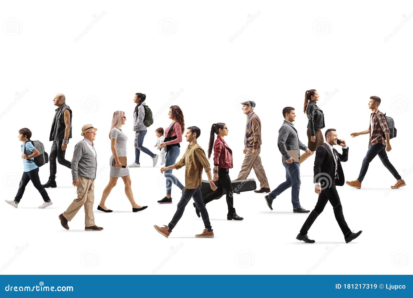 People Walking in Different Directions Stock Image - Image of person ...