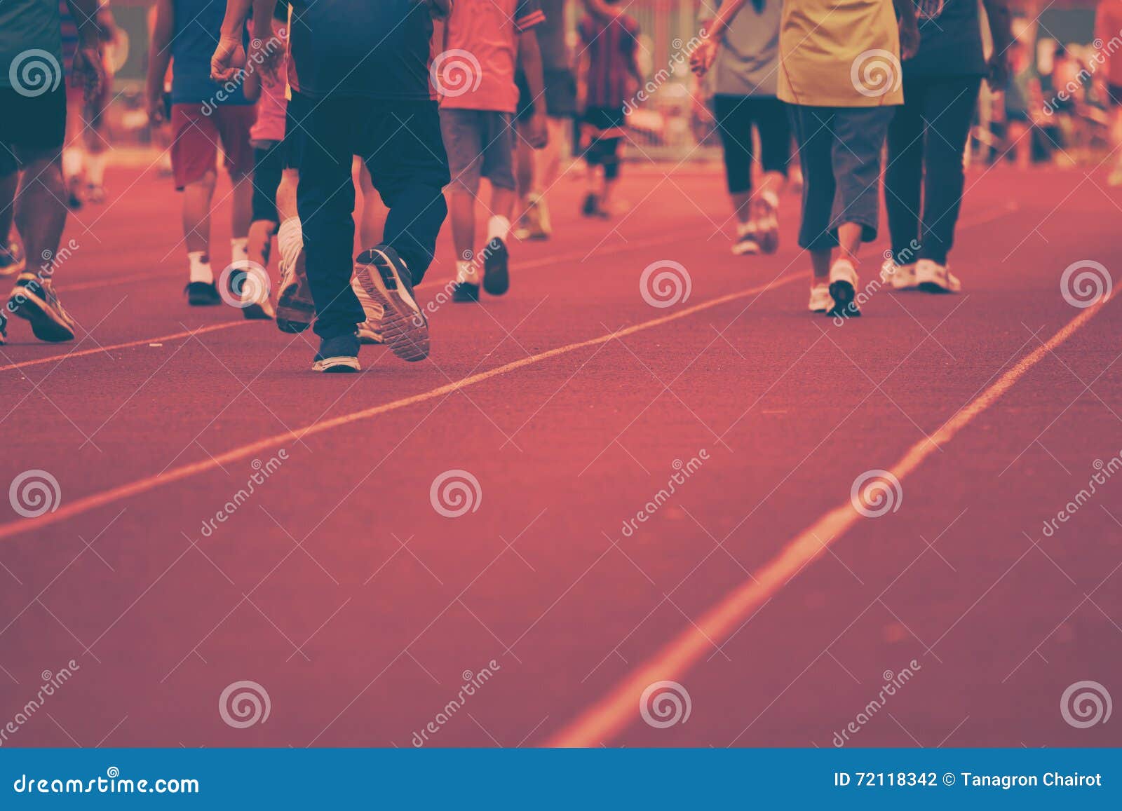 People Walking Exercise. (vintage Style) Stock Photo - Image of outdoor ...