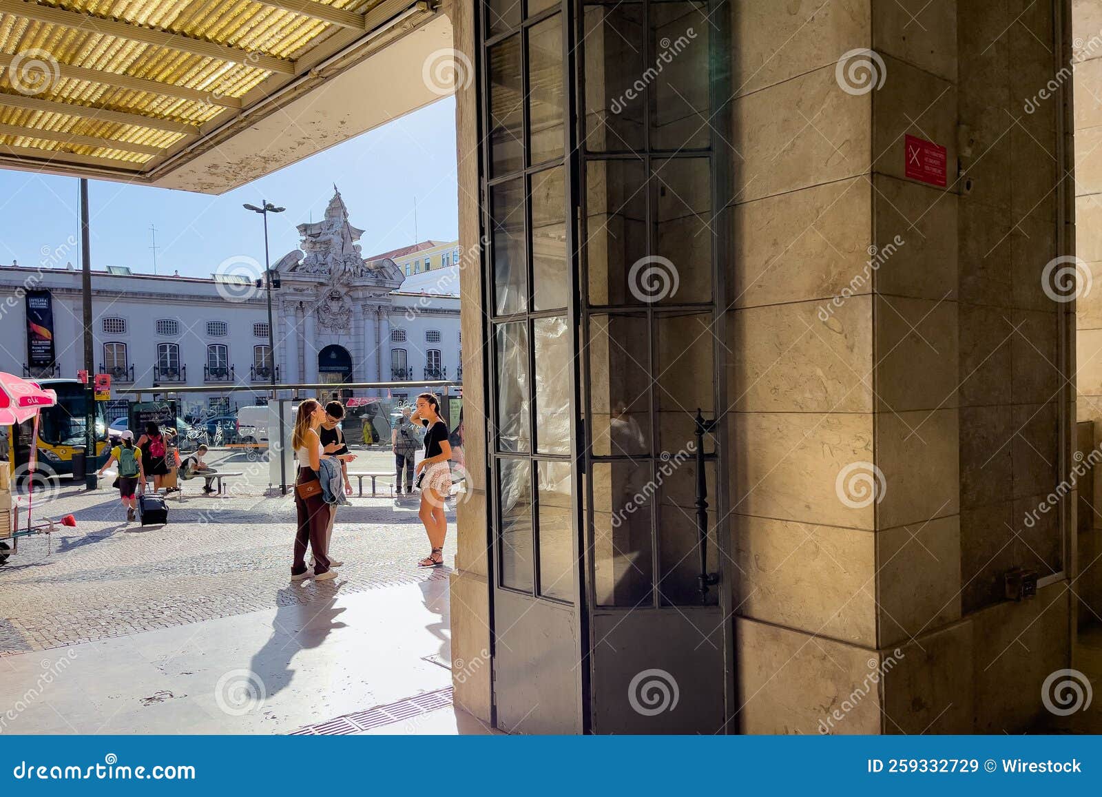 People Walking Inside Santa Apolonia Railway Station in Lisbon ... People Walking Inside Santa Apolonia Railway Station in Lisbon ...