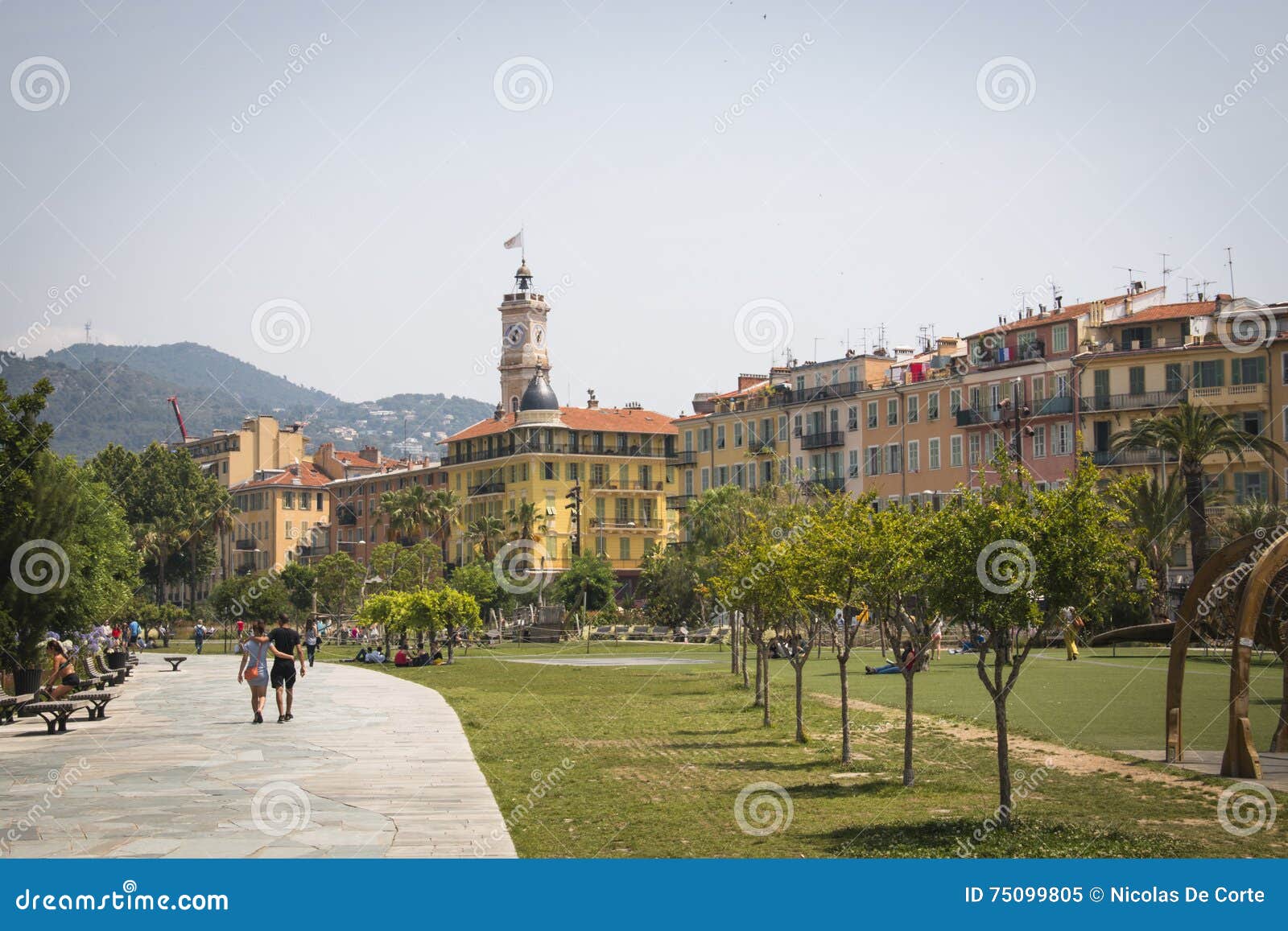 People Walking on the Main Square in Nice, France Editorial Image ...