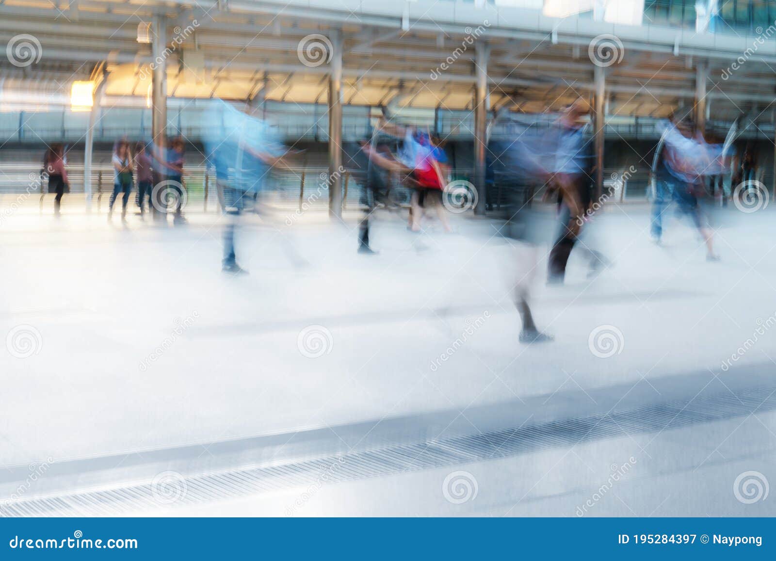 People Walking in Motion Blur Stock Image - Image of floor, leaving ...