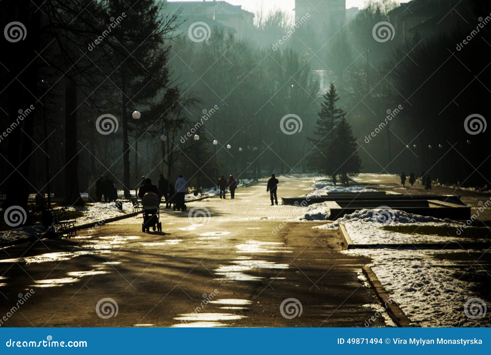 People walking in the park stock photo. Image of spring - 49871494