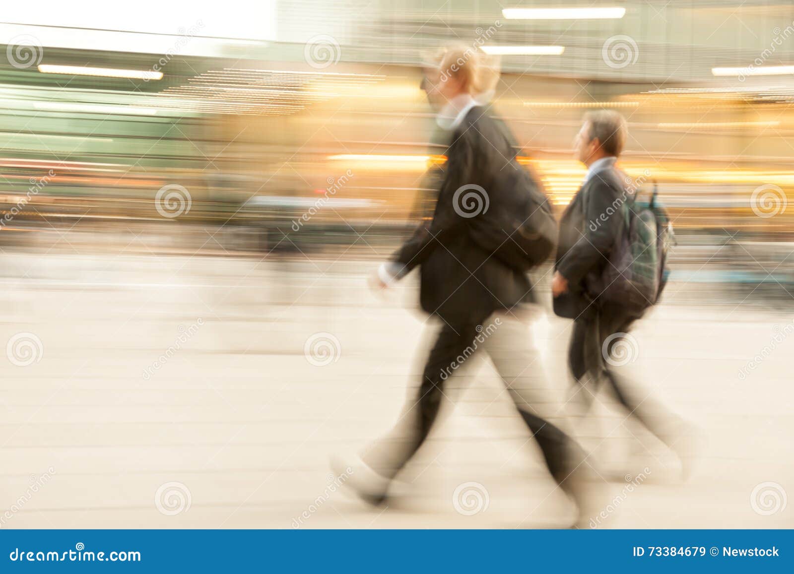 People Walking Past a Office Building Stock Image - Image of colleagues ...