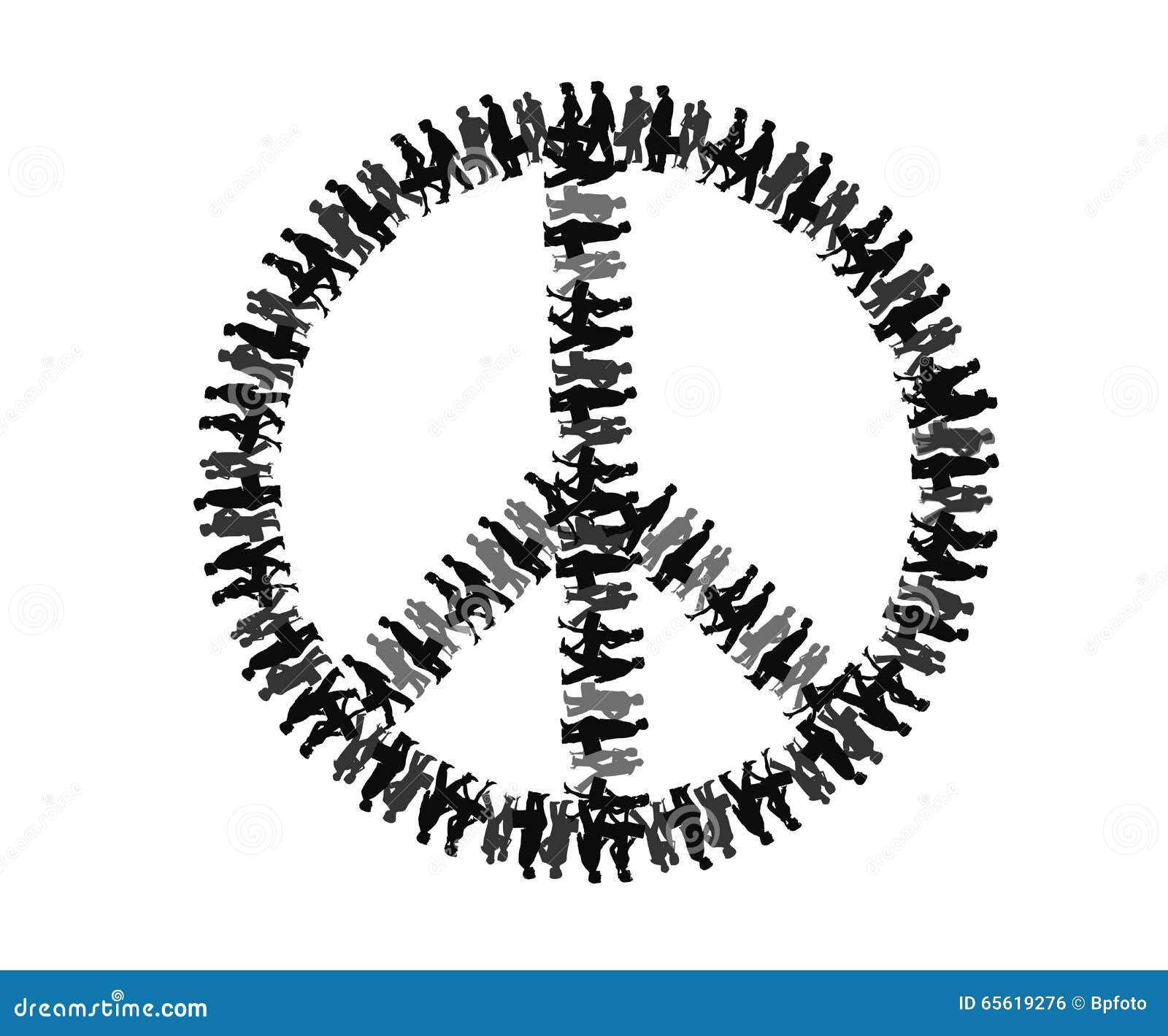 People walking in peace stock illustration. Illustration of design ...