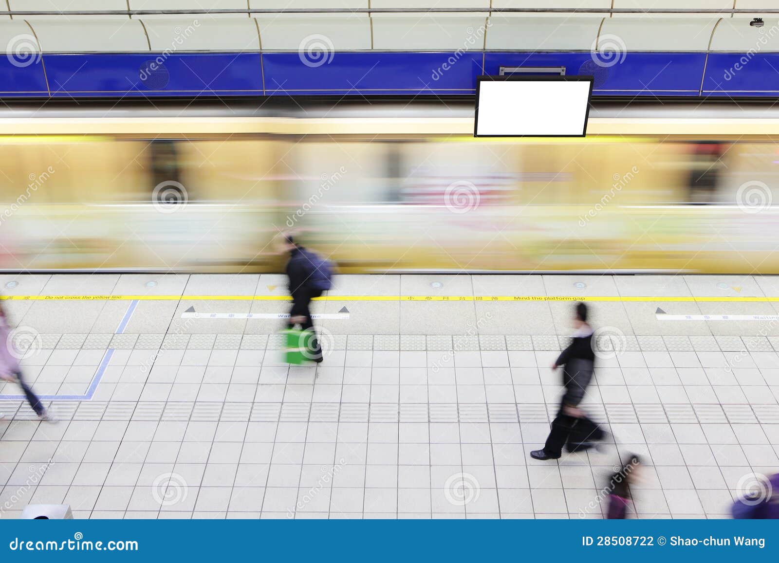 People Walking on Platform at Metro Station Stock Photo - Image of move ...