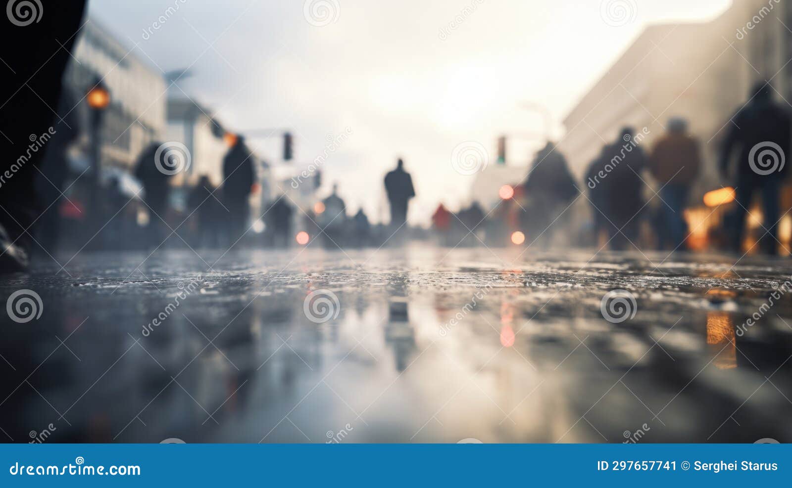 People Walking in the Rain on a Rainy Day, AI Stock Image - Image of ...