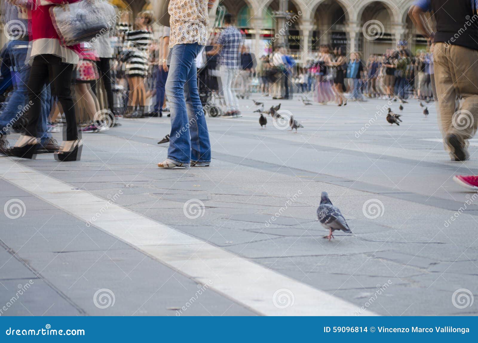 People Walking in the Street in Italy Stock Photo - Image of mass, cone ...