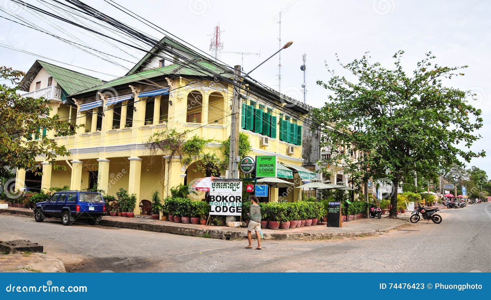 People Walking on Street in Kampot, Cambodia Editorial Stock Photo ...