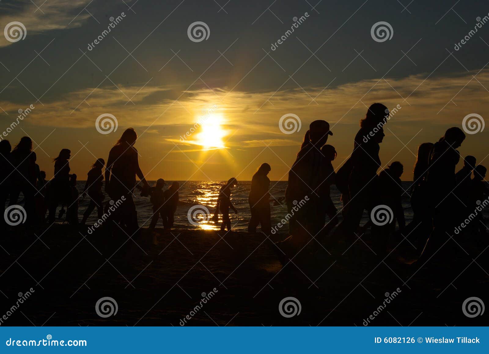 People Walking On The Sunset Picture. Image: 6082126